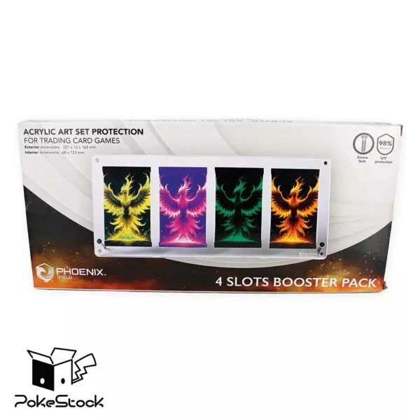 Protection Acrylique 4 Boosters Pokémon - PHOENIX SHIELD